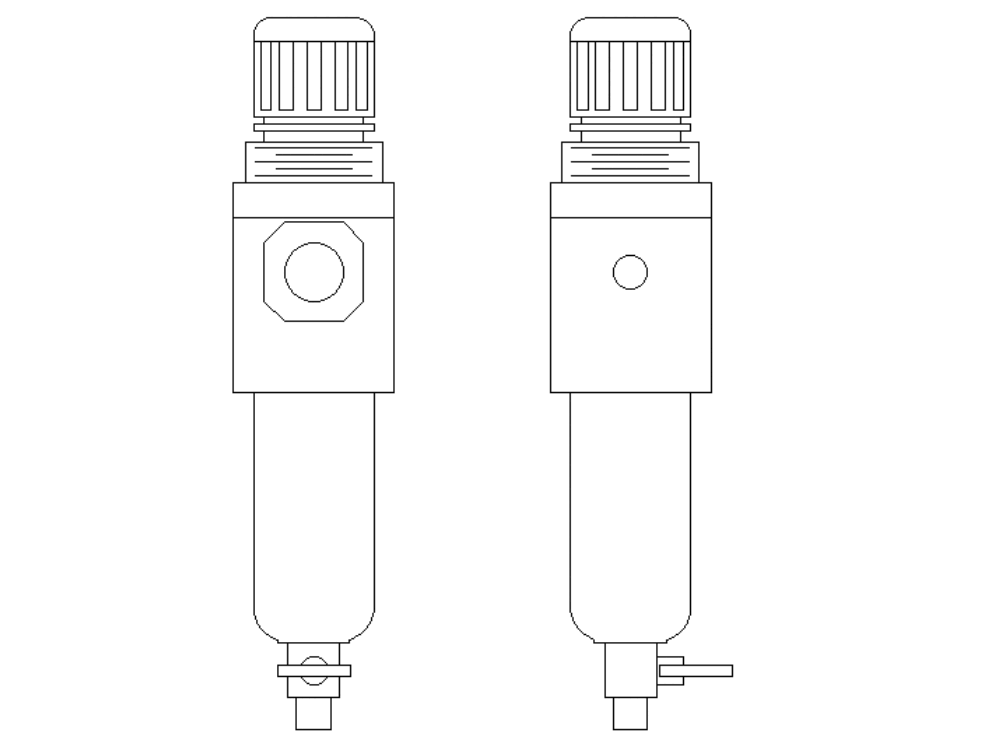 Norgren filter in AutoCAD | Download CAD free (8.97 KB) | Bibliocad