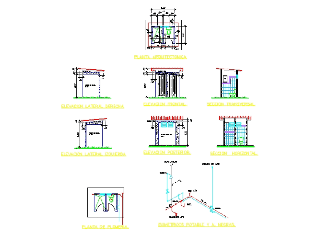 Öffentliches bad in AutoCAD | CAD Download (84.71 KB) | Bibliocad