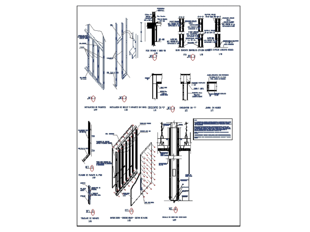 Detalle de drywall en AutoCAD | Descargar CAD (315.95 KB) | Bibliocad