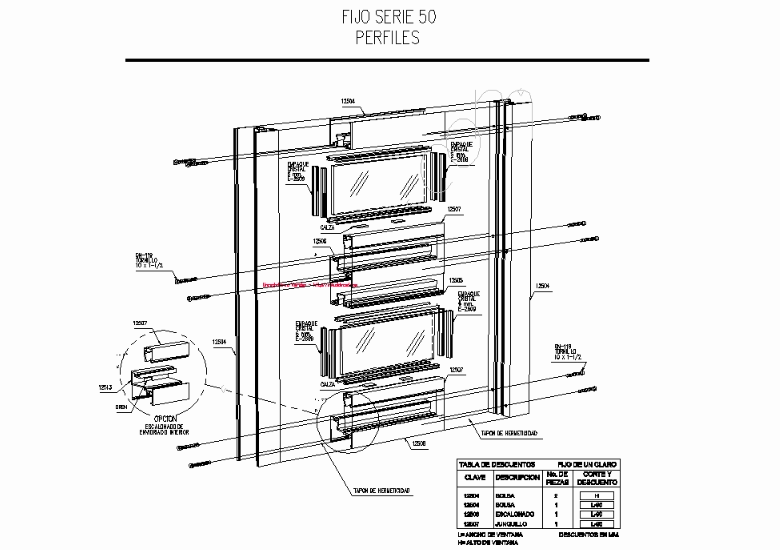 Aluminium details in AutoCAD | CAD download (1.28 MB) | Bibliocad