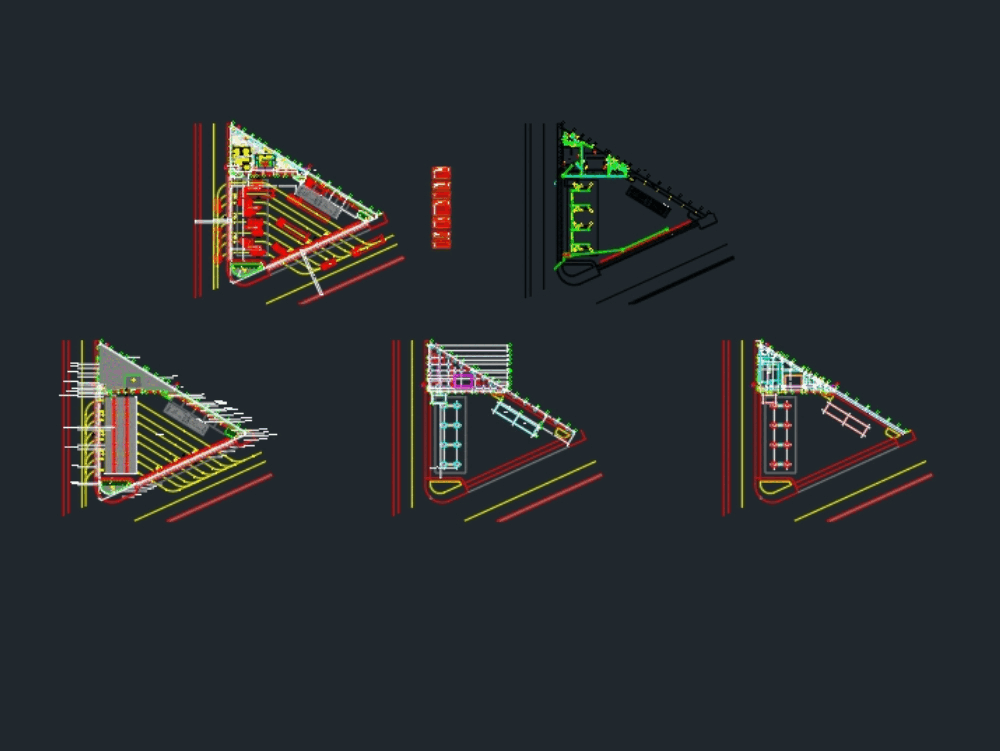 Service station in AutoCAD | Download CAD free (687.62 KB) | Bibliocad