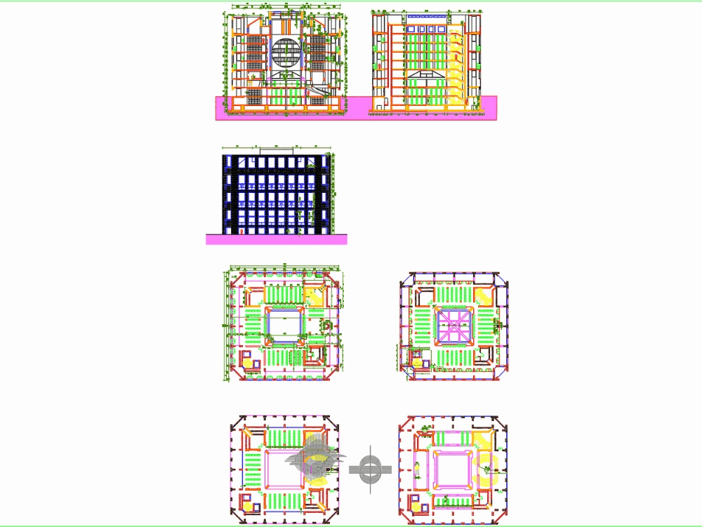 Bibliothèque louis kahn dans AutoCAD | Téléchargement CAD (473.96 KB ...
