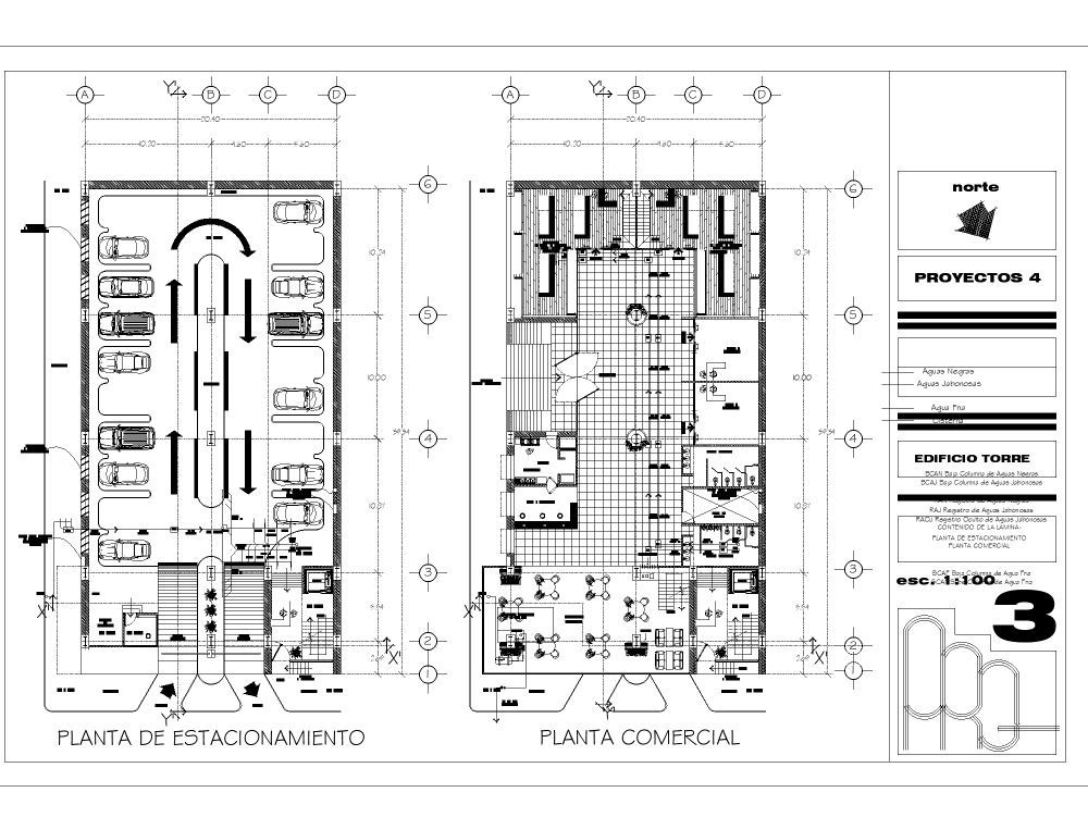 Commercial building in AutoCAD | CAD download (4.35 MB) | Bibliocad