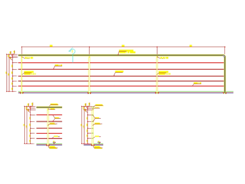 Detalles de pasamanos de cable en AutoCAD | CAD (134.81 KB) | Bibliocad