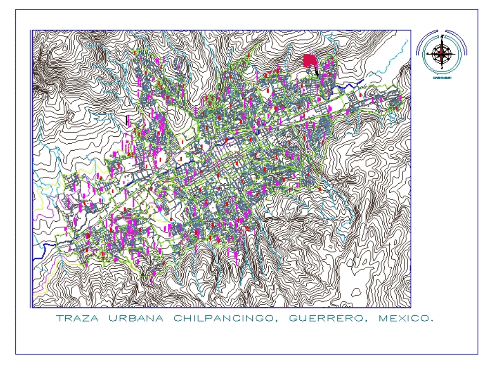 Traza urbana chilpancingo en AutoCAD | Descargar CAD gratis (1.33 MB ...