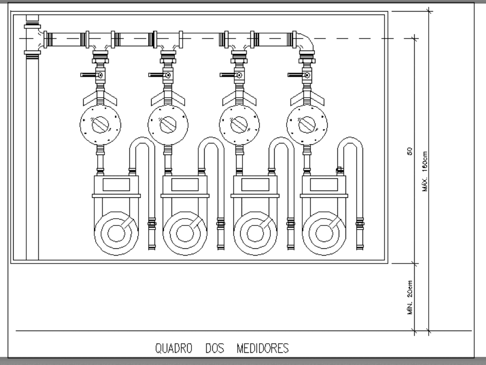 Medidores horizontal en AutoCAD | Descargar CAD (58.92 KB) | Bibliocad