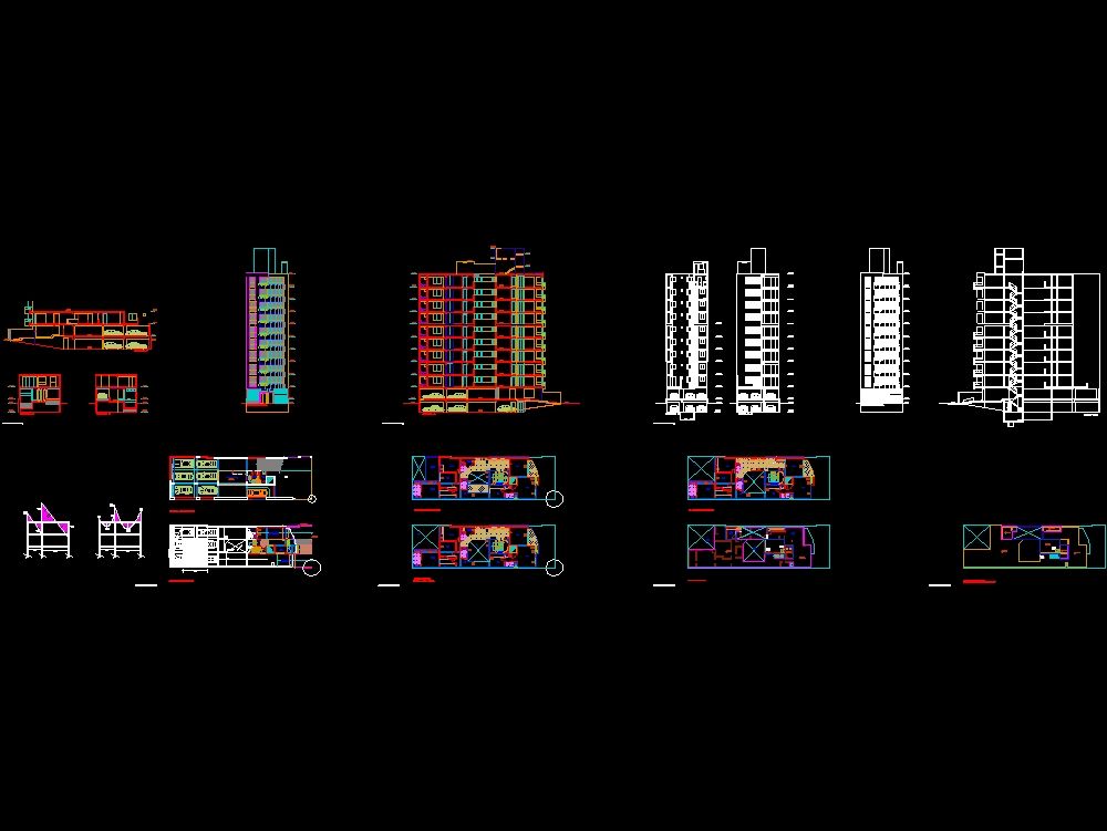 Edificio porticos en AutoCAD | Descargar CAD (2.06 MB) | Bibliocad