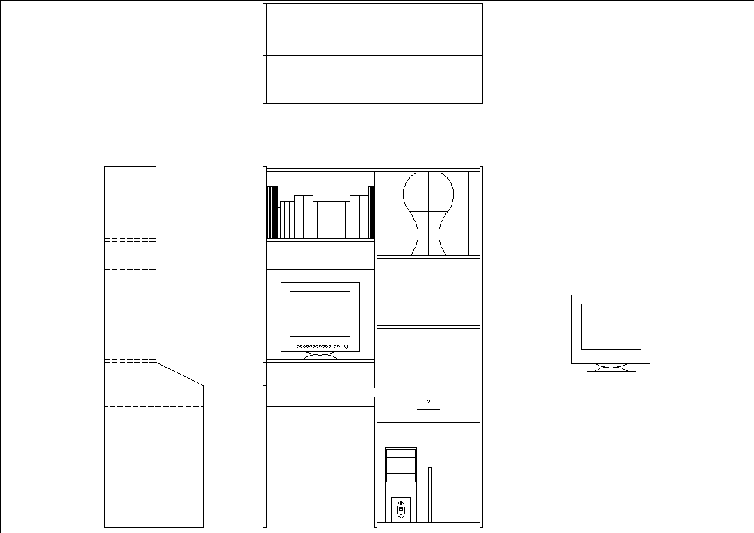 Modulo computadora en AutoCAD | Descargar CAD gratis (10.11 KB) | Bibliocad