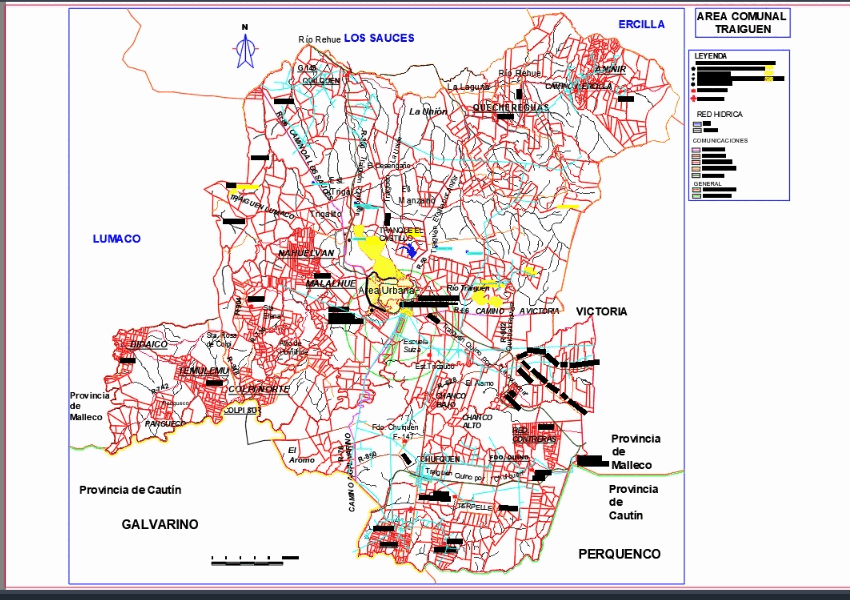Plano comunal traiguen en AutoCAD | Descargar CAD gratis (955.94 KB ...