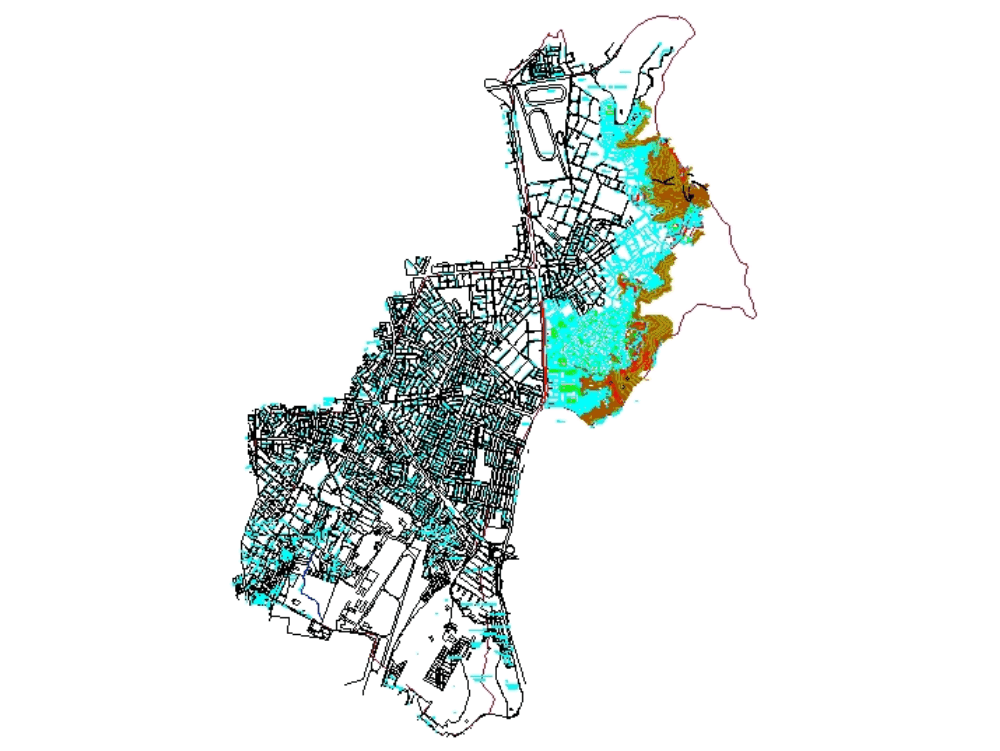 Plano del distrito de surco en AutoCAD | CAD (1.22 MB) | Bibliocad