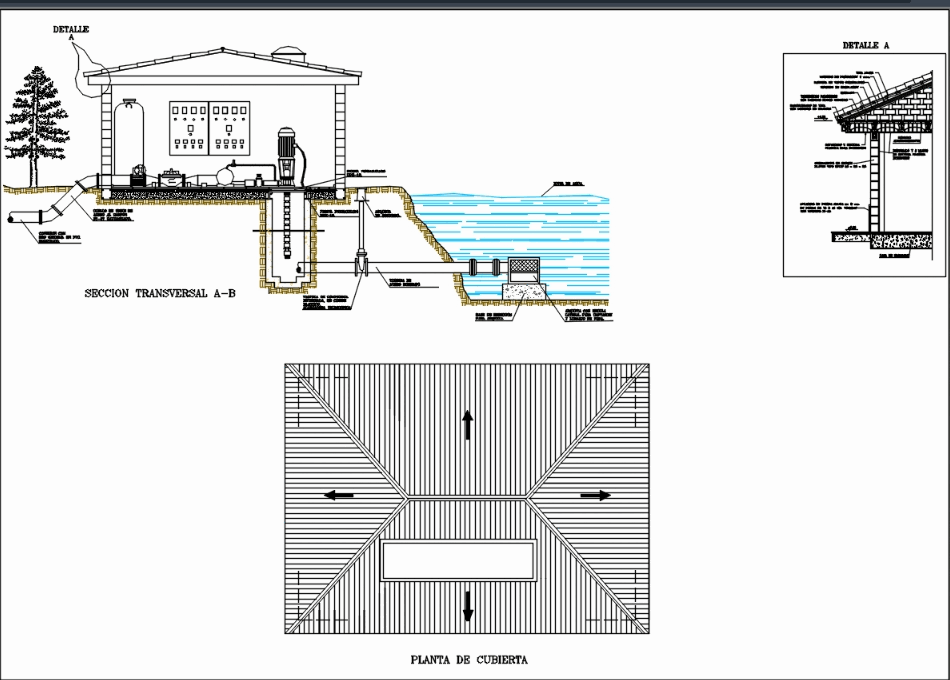 Seccion bombeo vertical en AutoCAD | Descargar CAD gratis (473.95 KB) | Bibliocad