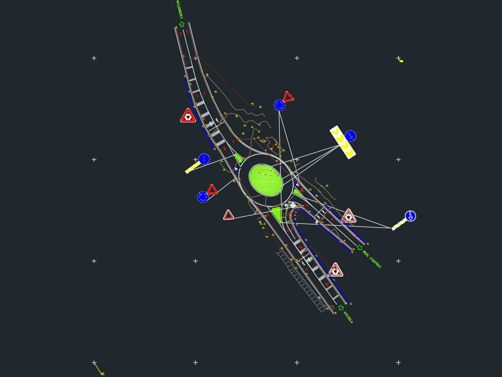 Rond point dans AutoCAD | Téléchargement CAD (482.21 KB) | Bibliocad