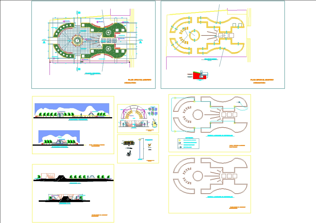 Square Design 14 Free Autocad Blocks Drawings Download
