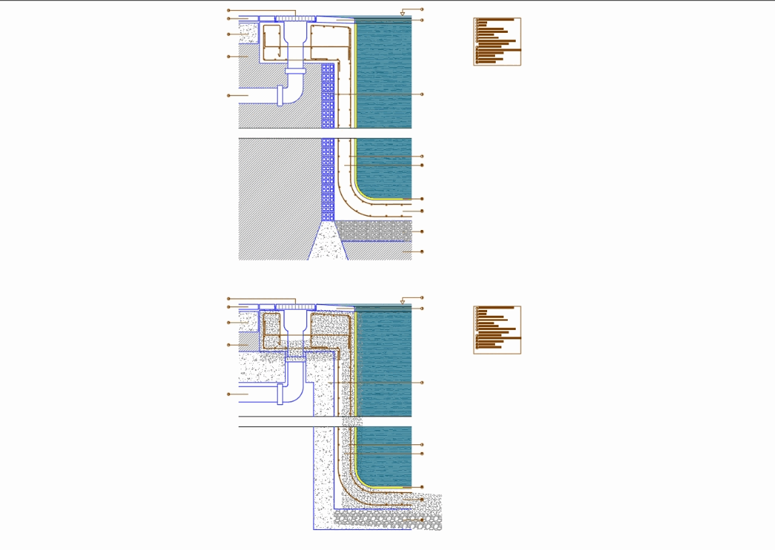 Detalle constructivo de una piscina en AutoCAD | CAD (110.99 KB ...