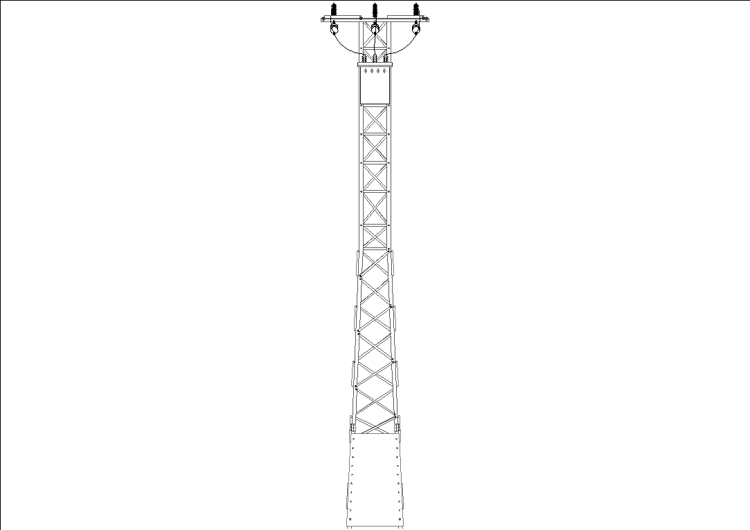 Electricity tower in AutoCAD | Download CAD free (53.68 KB) | Bibliocad