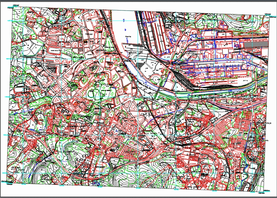 Plano de avilés - españa en AutoCAD | Descargar CAD gratis (3.06 MB ...