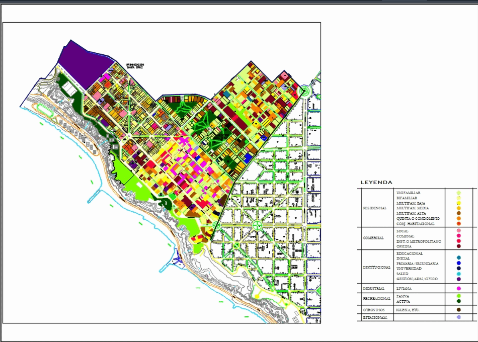 Santa cruz; miraflores - peru en AutoCAD | CAD (1.33 MB) | Bibliocad