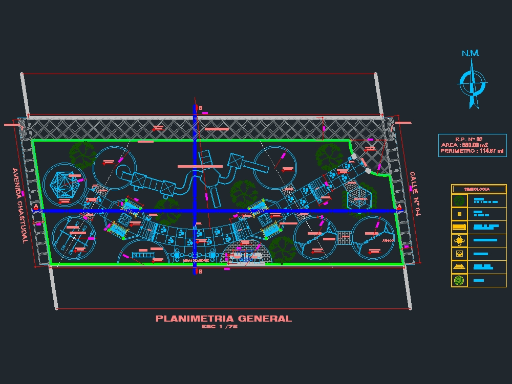 Park - project in AutoCAD | CAD download (3.4 MB) | Bibliocad