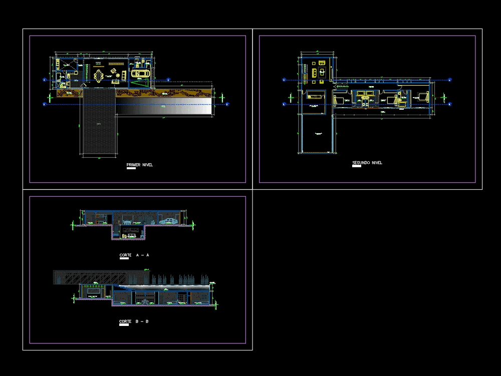Beach house in AutoCAD | CAD download (1 MB) | Bibliocad