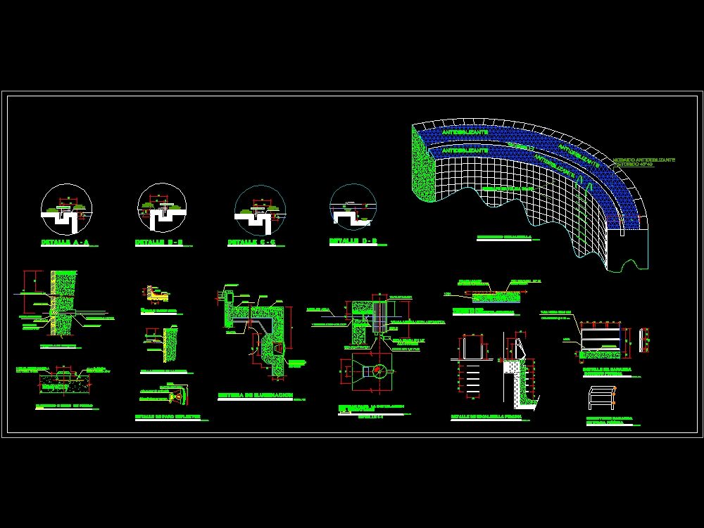 Detalle constructivo para piscina en AutoCAD | CAD (230.45 KB) | Bibliocad