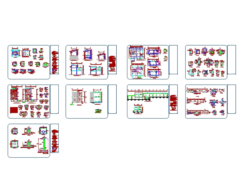 Several structural details in AutoCAD | CAD (1.89 MB) | Bibliocad