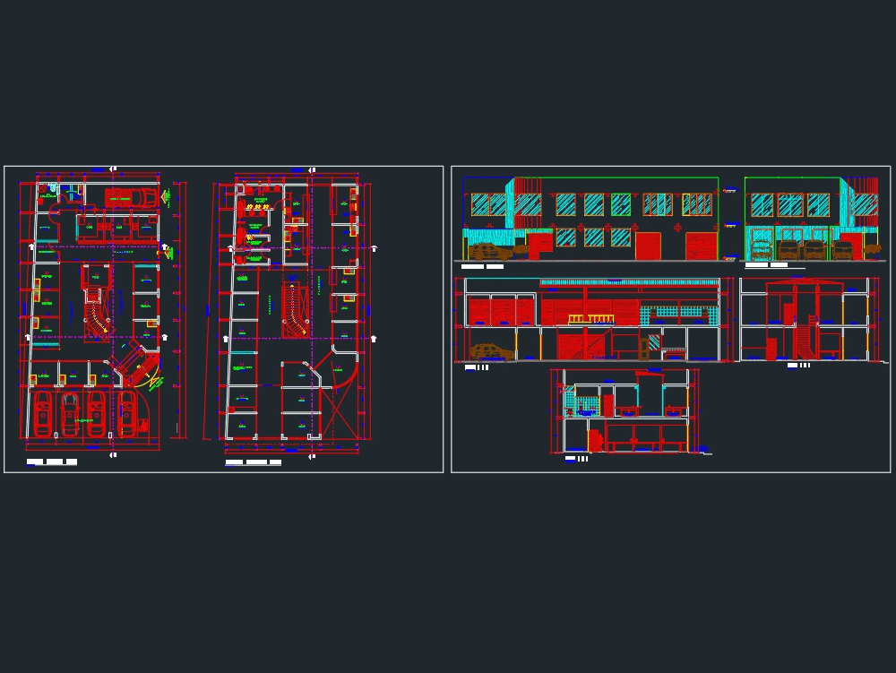 Retail market in AutoCAD | Download CAD free (555.88 KB) | Bibliocad