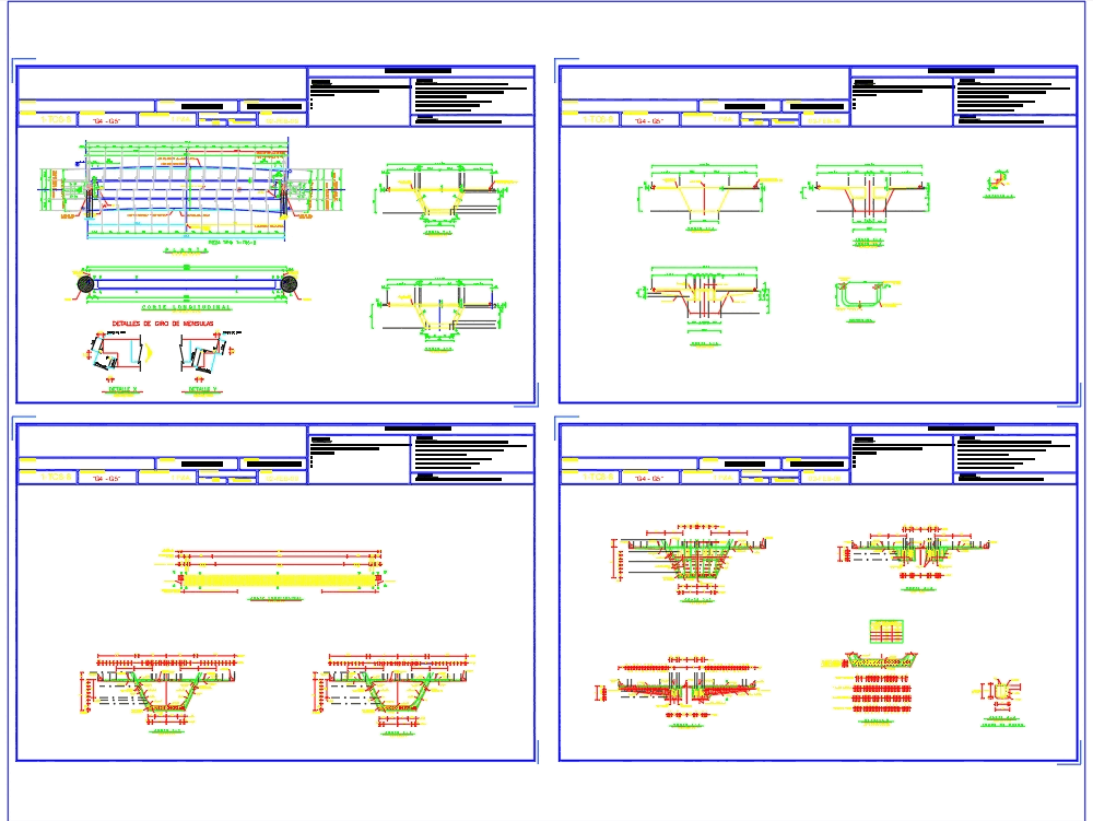 Trabes prefabricadas en AutoCAD | Descargar CAD (618 KB) | Bibliocad