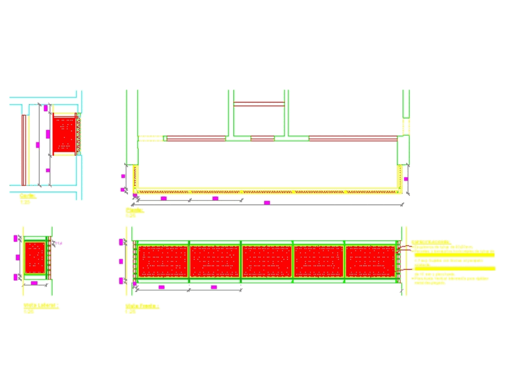 Balcony grille in AutoCAD | CAD download (50.83 KB) | Bibliocad