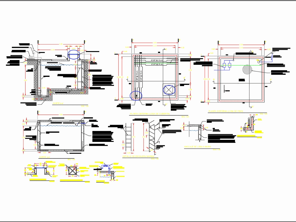 Detalles de cisterna en AutoCAD | Descargar CAD (159.08 KB) | Bibliocad