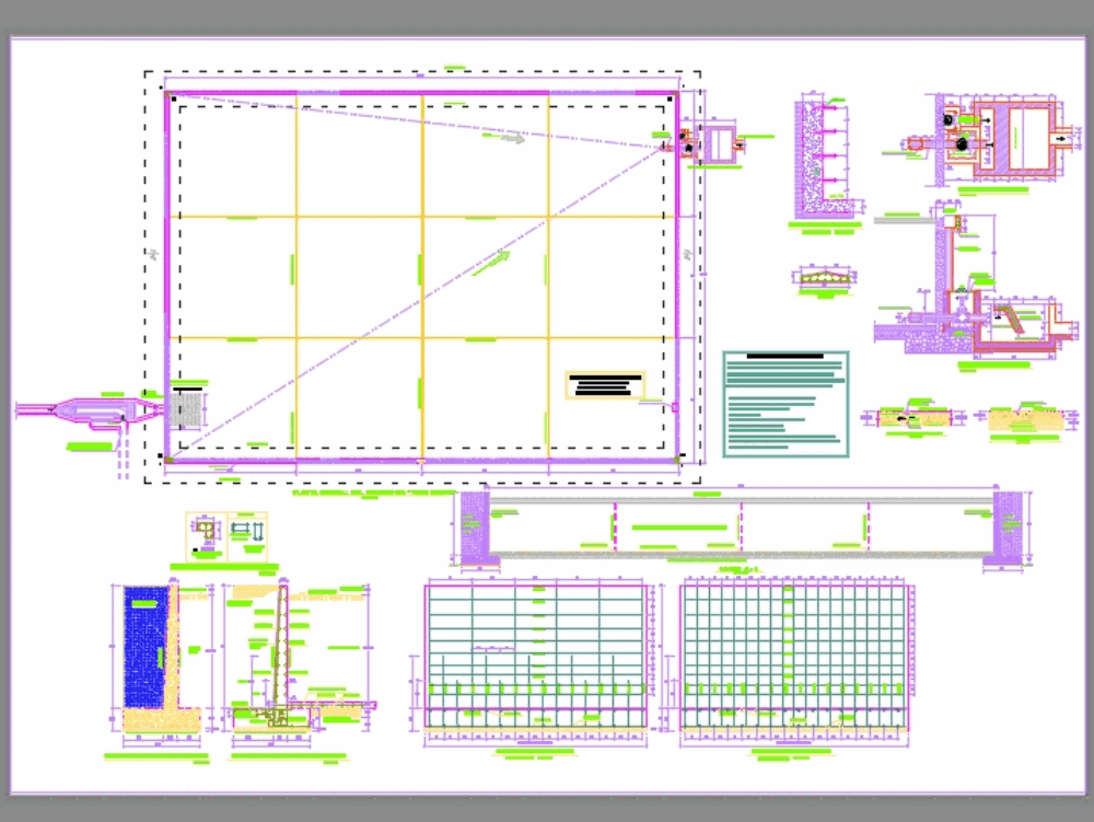 Reservorio de agua en AutoCAD | Descargar CAD (330.75 KB) | Bibliocad