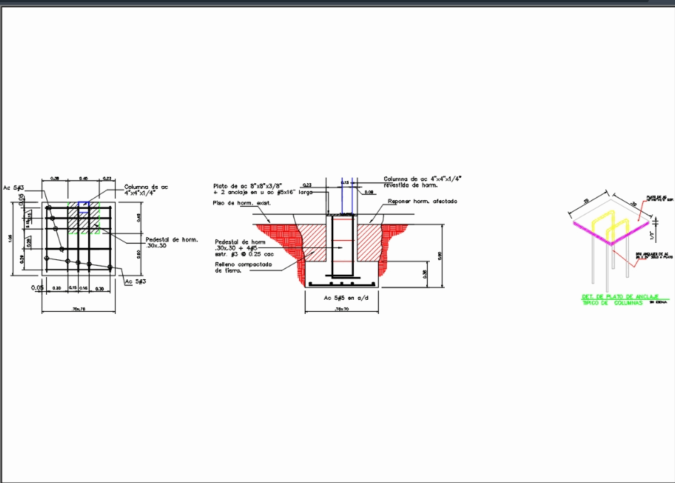 Connection plate in AutoCAD | CAD download (146.23 KB) | Bibliocad