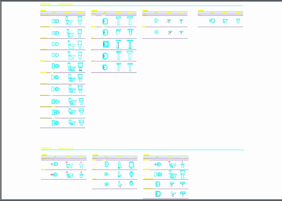 Sanitary Items In AutoCAD Download CAD Free 247 57 KB Bibliocad