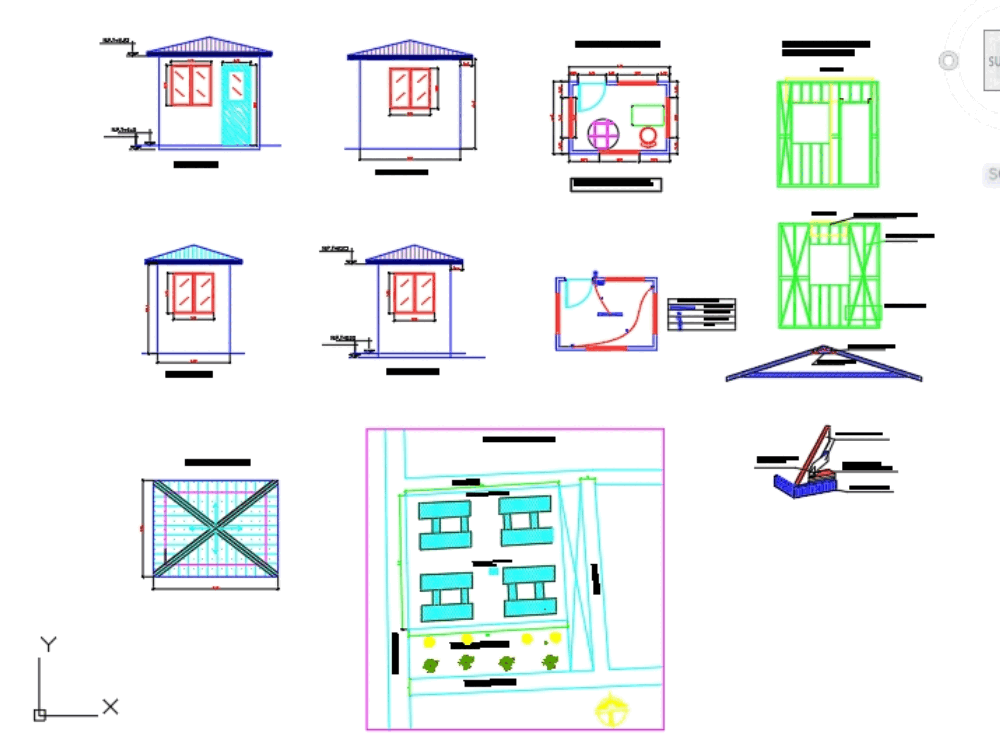 Guarita em AutoCAD | Baixar CAD (1.18 MB) | Bibliocad