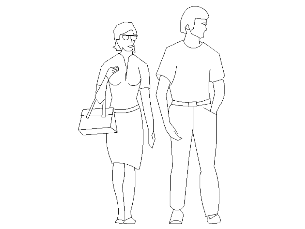 Persons in elevation in AutoCAD | Download CAD free (208 KB) | Bibliocad