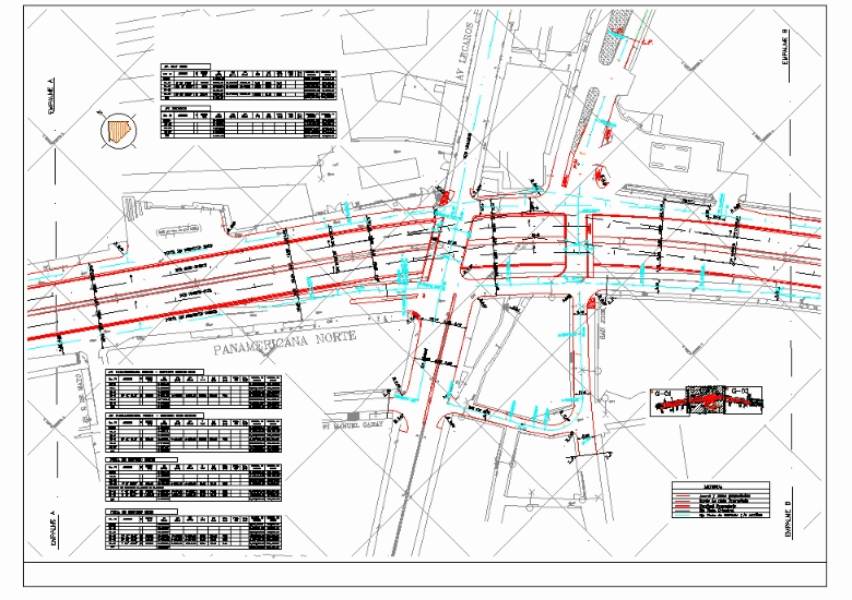 Échangeur routier - autoroute dans AutoCAD | CAD (5.37 MB) | Bibliocad