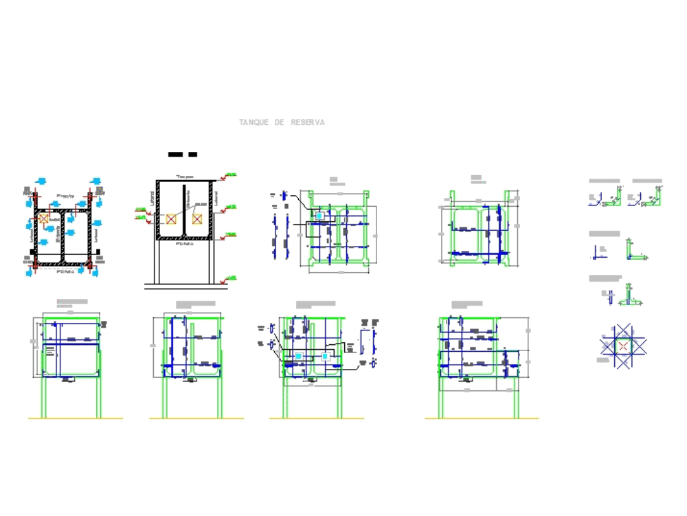 Tanque de reserva en AutoCAD | Descargar CAD (151.73 KB) | Bibliocad