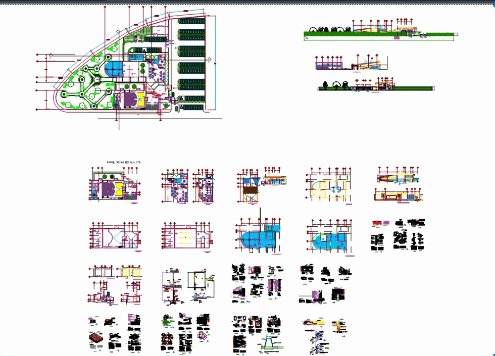 Centro de artes en AutoCAD | Descargar CAD (3.95 MB) | Bibliocad