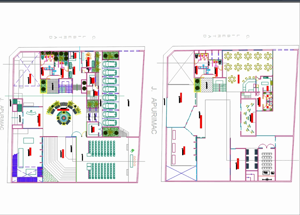 Centro Cultural En Autocad Descargar Cad Gratis 199 1 Kb Bibliocad