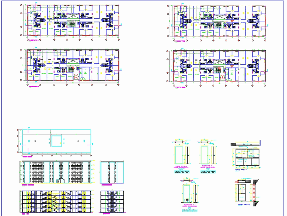 Edificio en AutoCAD | Descargar CAD gratis (1.15 MB) | Bibliocad