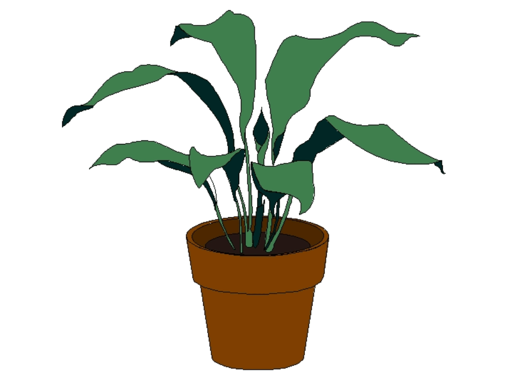 Vista superior y maceta en AutoCAD | Descargar CAD gratis (82.13 KB ...