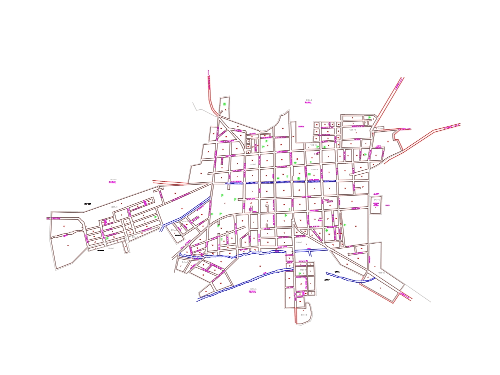 Cueramaro; carta urbana en AutoCAD | Descargar CAD gratis (55.89 KB ...