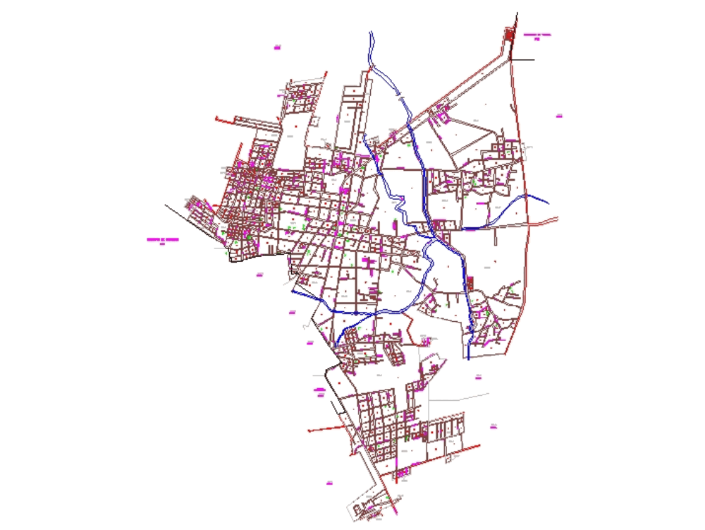 Uriangato; carta urbana en AutoCAD | Descargar CAD gratis (143.47 KB ...