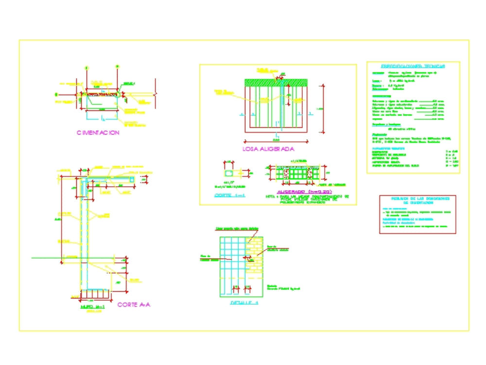 Volado con cimentacion en AutoCAD | Descargar CAD (531.5 KB) | Bibliocad