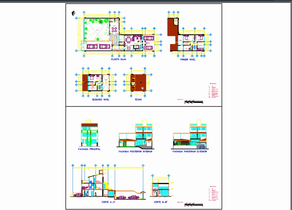 Casa perez en AutoCAD | Descargar CAD gratis (1.38 MB) | Bibliocad