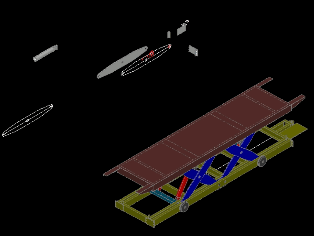 Carro hidraulico en AutoCAD | Descargar CAD (702.74 KB) | Bibliocad