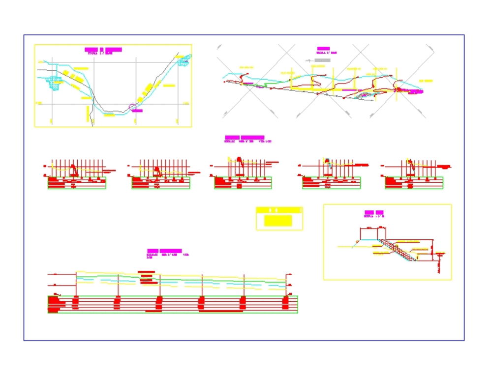Protection of river in AutoCAD | CAD download (228 KB) | Bibliocad