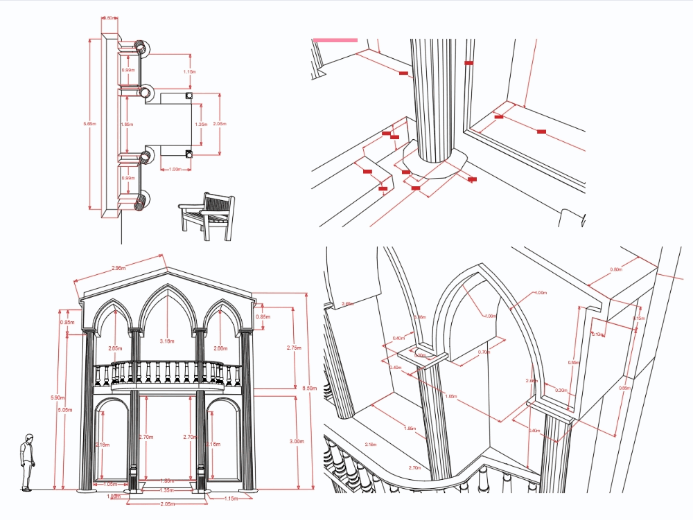 Altar de iglesia en AutoCAD | Descargar CAD gratis (12.89 MB) | Bibliocad