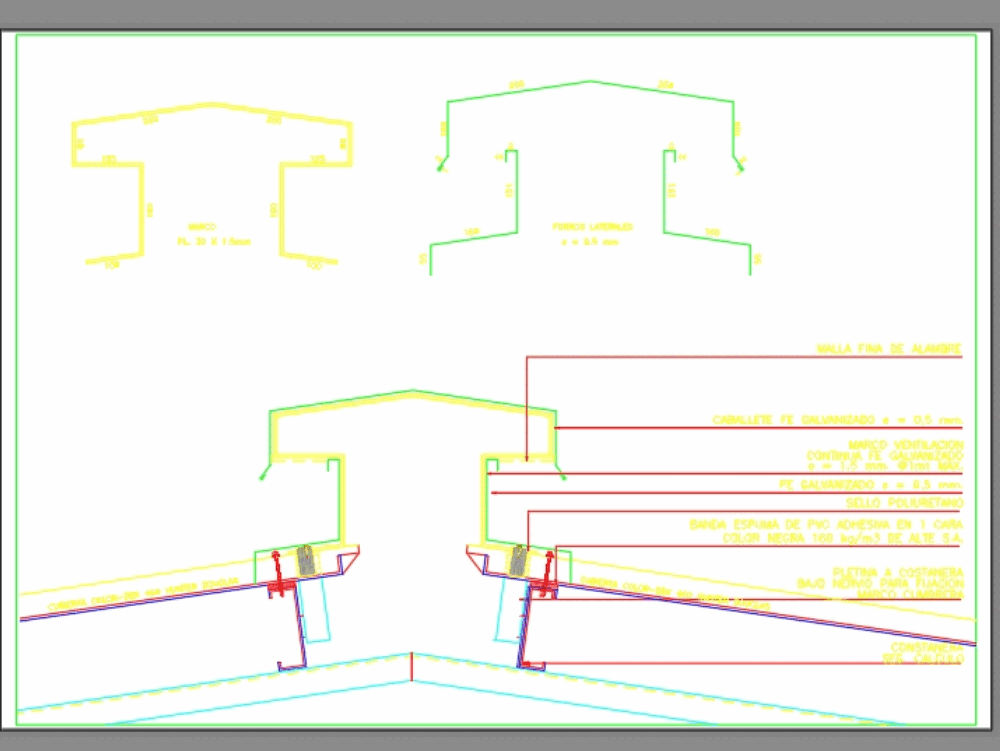 Cumbrera en AutoCAD | Descargar CAD gratis (102.05 KB) | Bibliocad