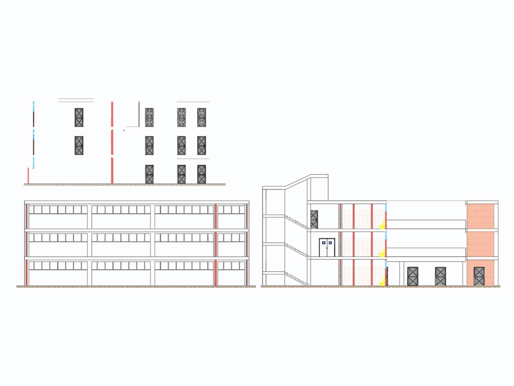 Administrative building in AutoCAD | Download CAD free (13.06 MB ...