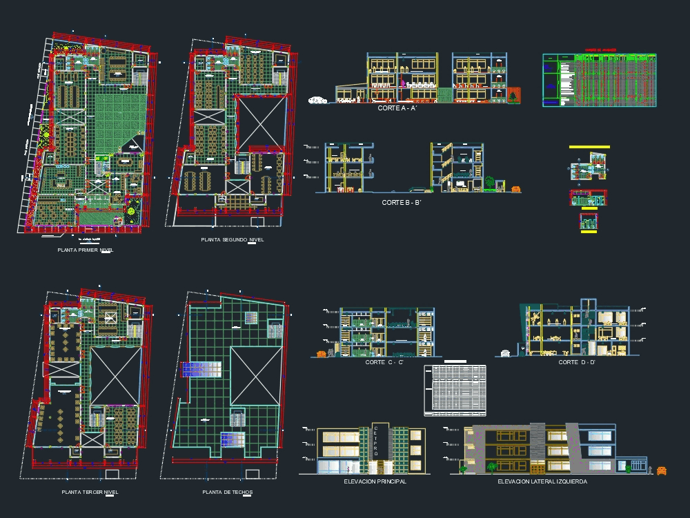Community center in AutoCAD | CAD download (5.96 MB) | Bibliocad